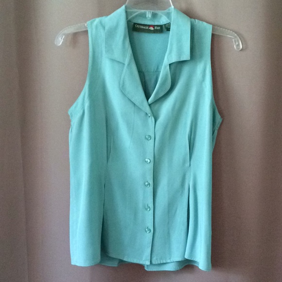 Outback Red | Tops | Green Sleeveless Rayon Blouse Small | Poshmark